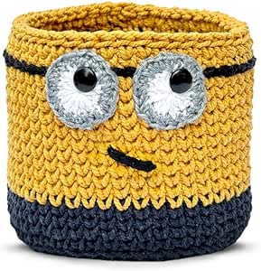 Amazon.com: Kind Strings Crochet Minion Basket : Home & Kitchen