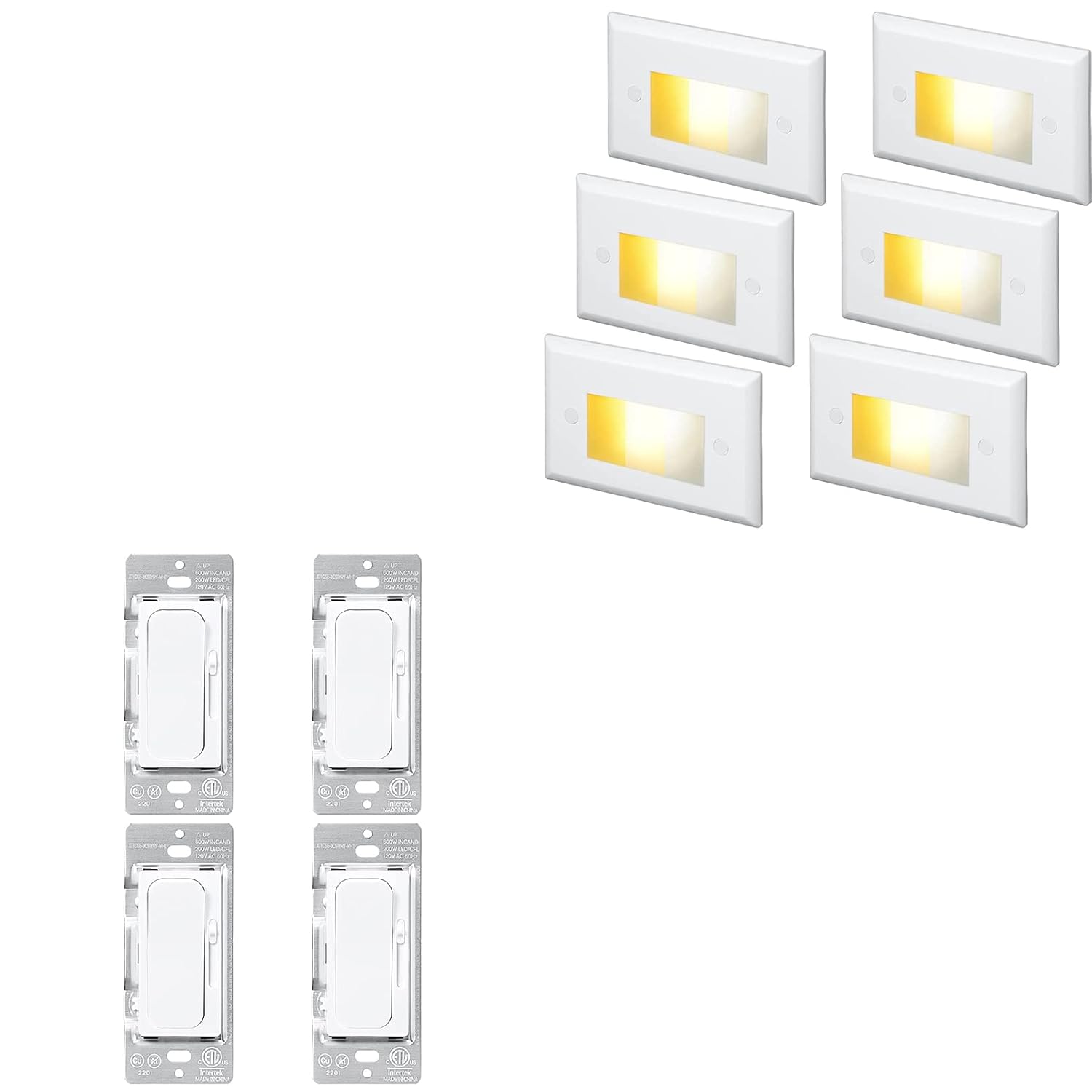 TORCHSTAR Dimmer Light Switch Bulbs Bundle LEONLITE Step Lights, 4 Pack ...