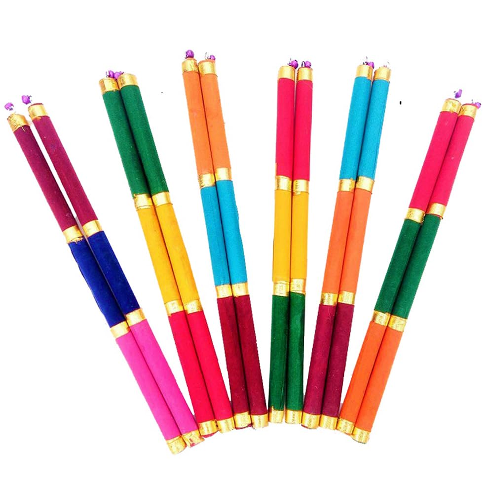 Avanti Creation Velvet Dandiya Sticks for Navrati Celebration Kolattam ...