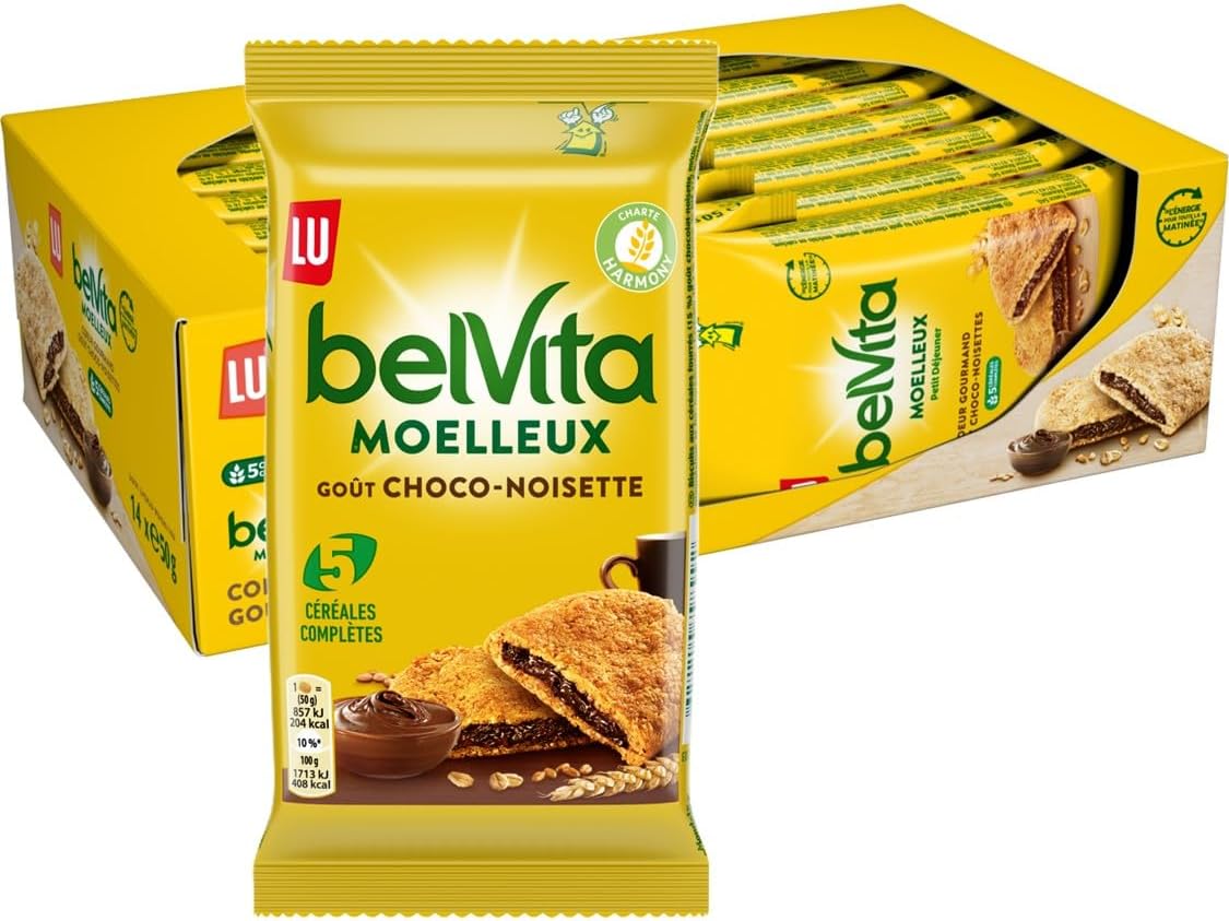 LU BELVITA - Moelleux Petit Déjeuner Coeur Gourmand au Chocolat ...