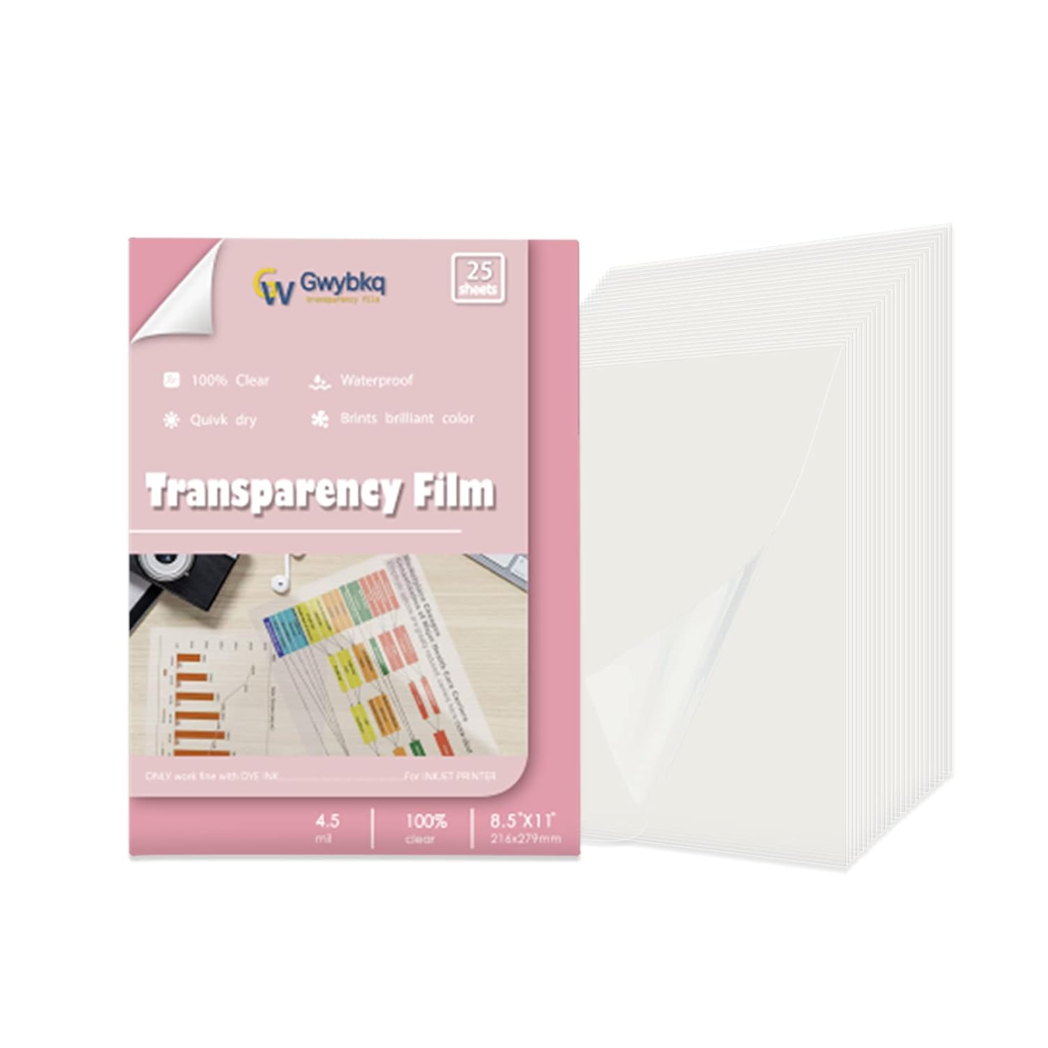 QYH Transparency Film Paper Clear for Overhead Projector Transparencies ...