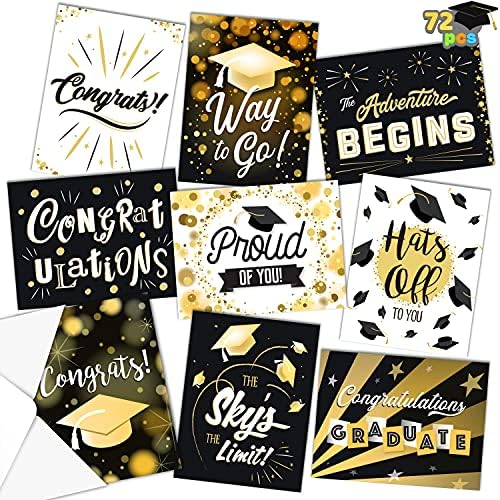 Amazon.com : JOYIN 72 Pack Graduation Cards with Envelopes ...
