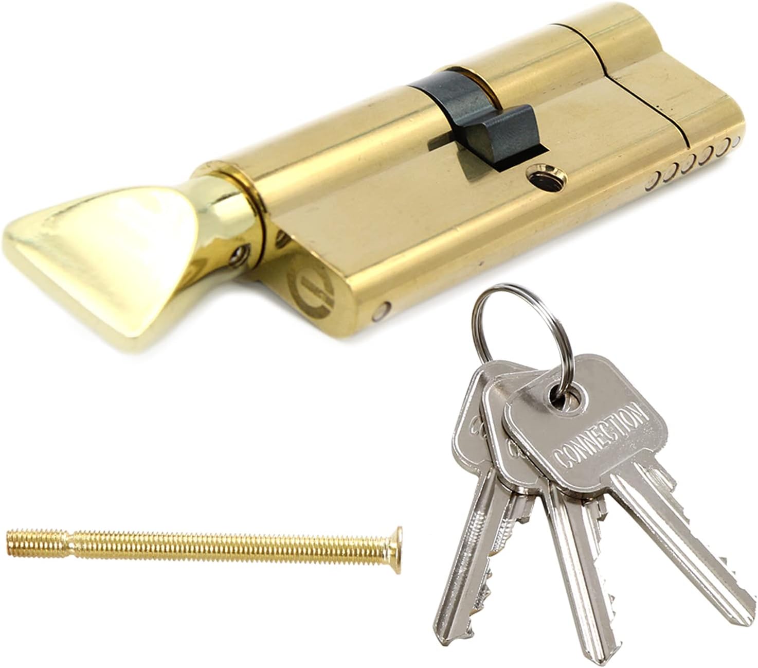 Anti Theft Euro Thumbturn Cylinder Brass 40 40t 80mm Euro Door Barrel