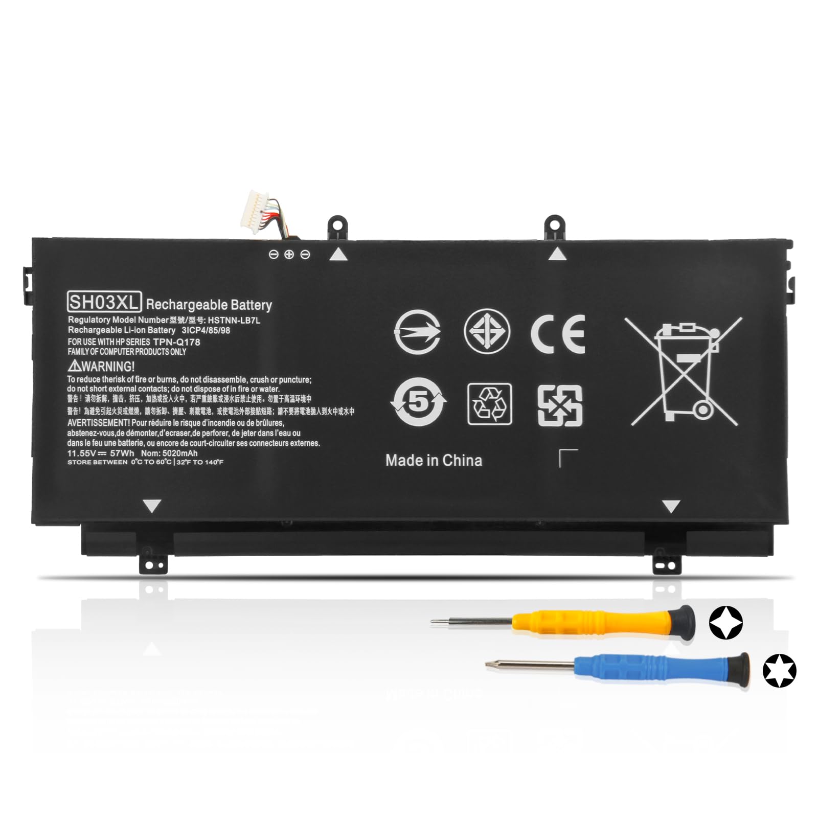 SH03XL 859356-855 Battery for HP Spectre X360 Convertible 13-ac0xx 13 ...