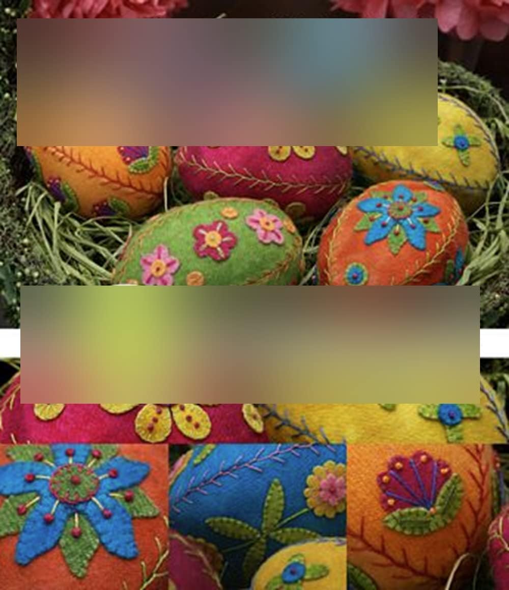 Amazon.com: Ewe-niversity, Inc. Appliqued Embroidered WoolEggs Pattern ...