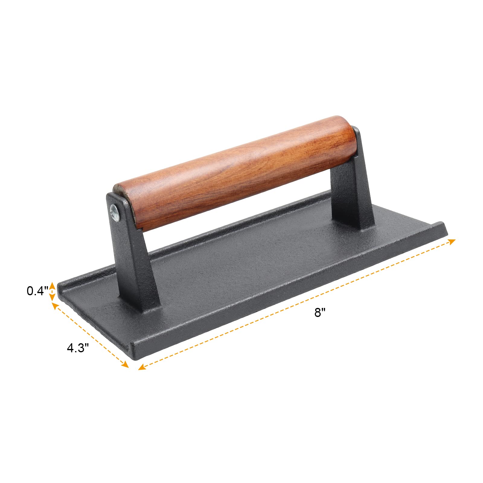 Snapklik.com : Heavy Duty Rectangle Burger Press, 2 Pack 8.34.3 Meat Press For Griddle, Cast ...