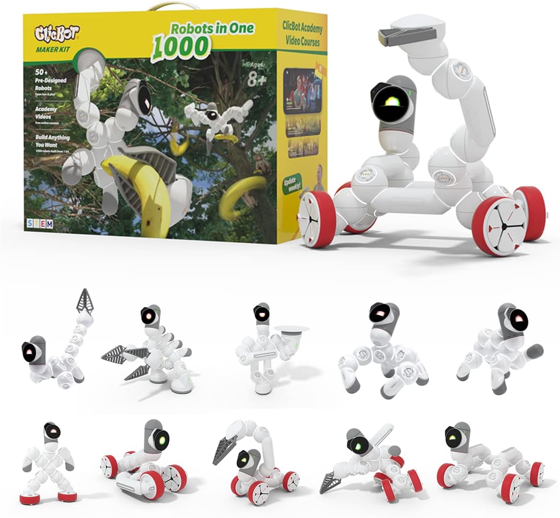 Amazon.com: ClicBot Coding Robot Kits, STEM Educational Toy, DIY Blocks ...