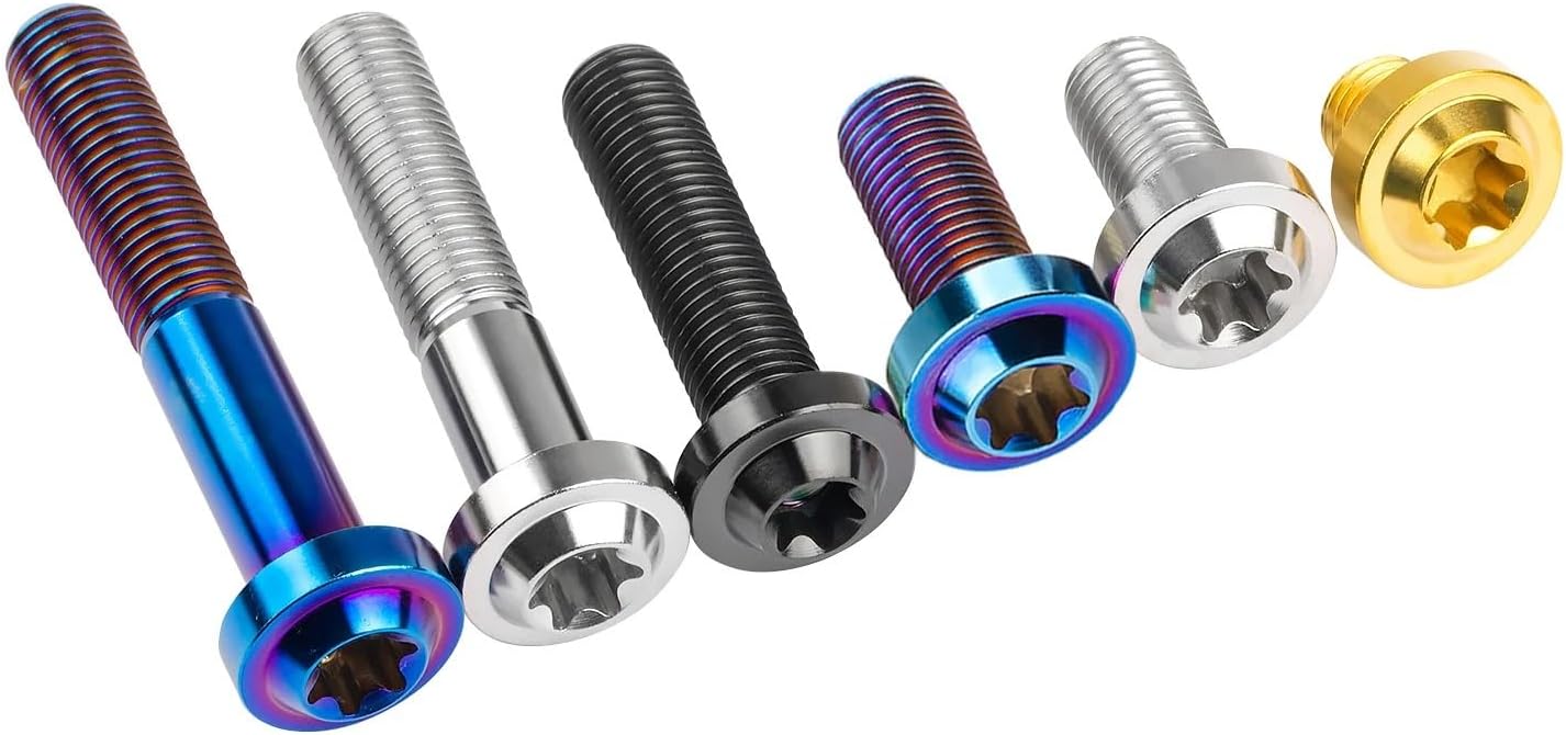 6 Stück Titanschrauben M10 x 20 25 30 35 40 45 50 60 65 mm P1,25/1,5 mm ...