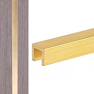 Amazon.co.jp: Closing Wood Floor 1m Brass Seam Binder Transition Strip ...
