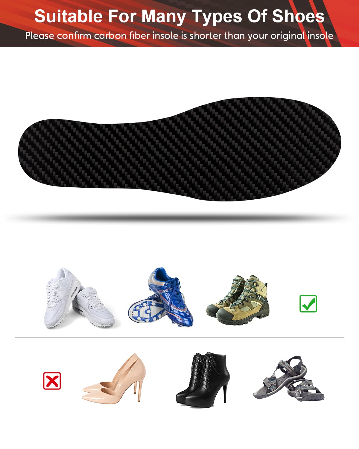 Snapklik.com : Carbon Fiber Insole Insert For Turf Toe, Hallux Rigidus ...