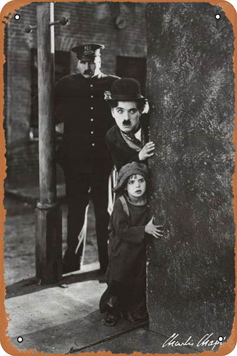 Amazon.com : Movie Metal Posters Charlie Chaplin The Kid Movie Tin ...