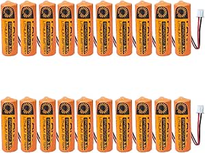 Amazon.com: BALOLO (20-Pack) ER14505M 3.6V 2200mAh Li-SOCL₂ Non-Rechargeable Lithium Battery for ...