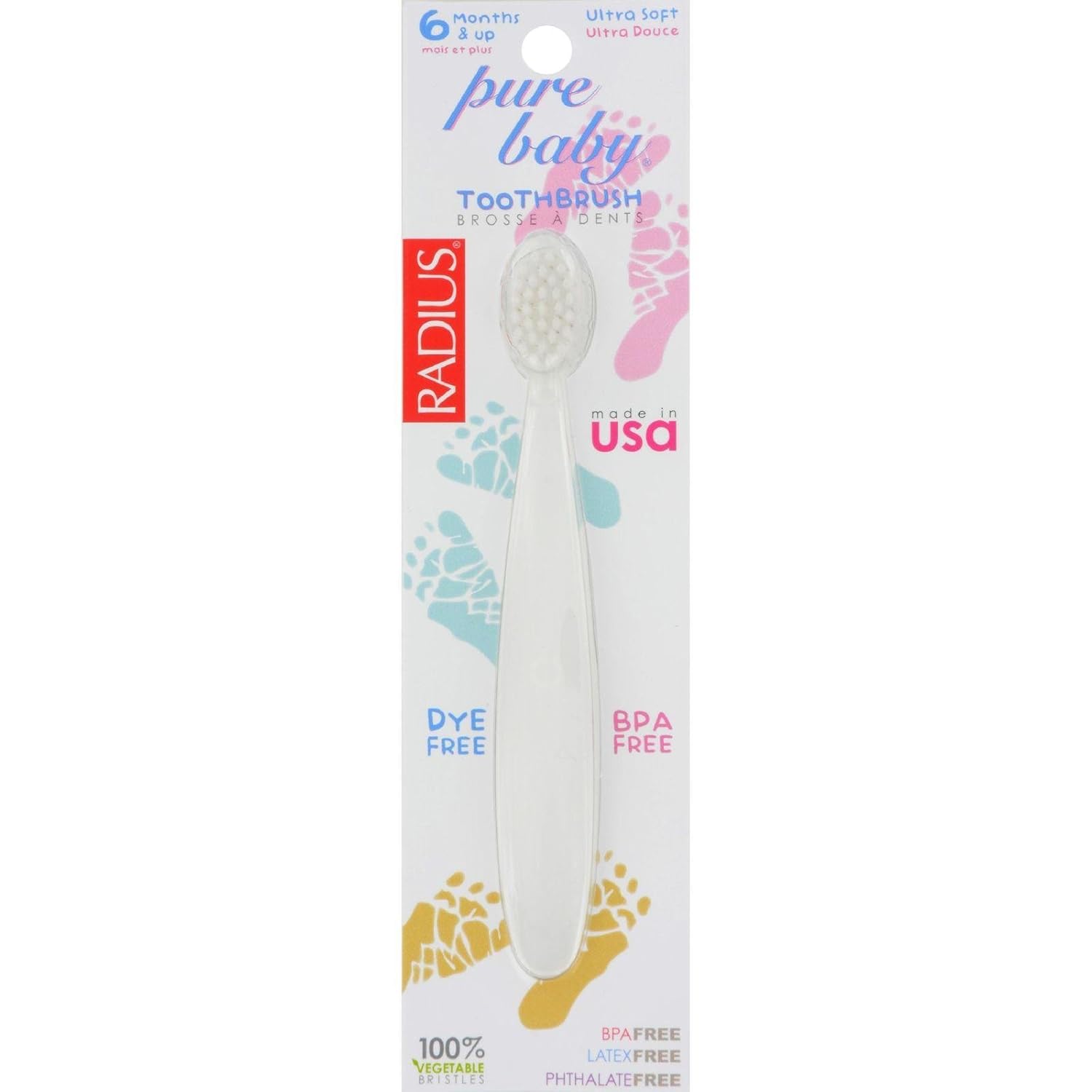Radius – Cepillo de dientes Pure Baby de 6 a 18 meses – Ultra suave ...