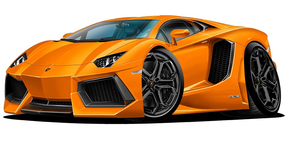 Amazon.com - Vintage Supercars Cartoon Car Art Large 2ft Long Wall ...