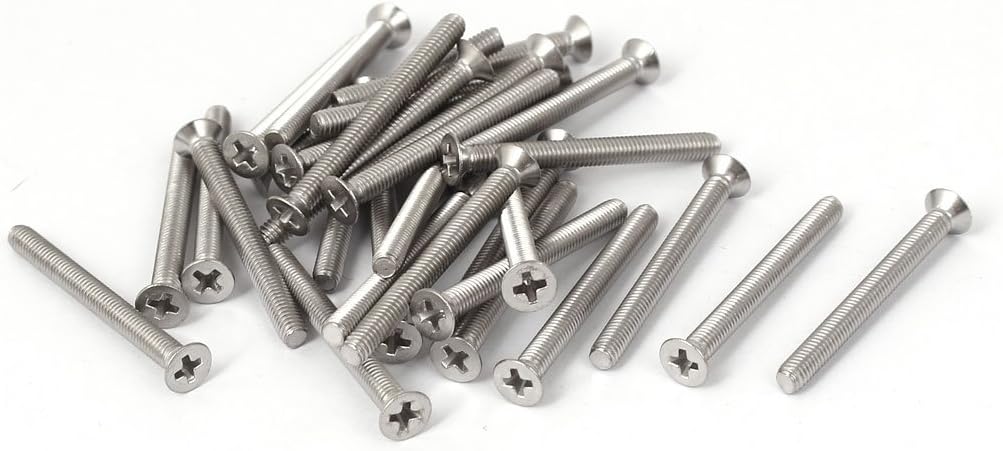 Amazon.com: uxcell M4x12mm 316 Stainless Steel Countersunk Phillips ...
