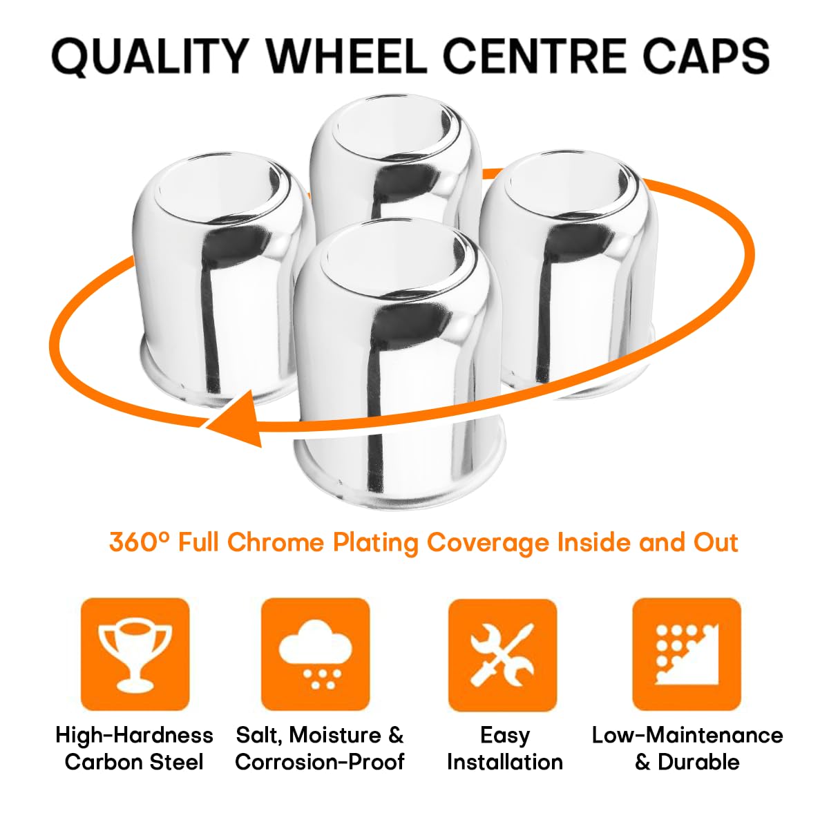 Snapklik.com : GTownWorks 4Pcs 3.19inch Trailer Wheel Center Caps Fit 3 ...