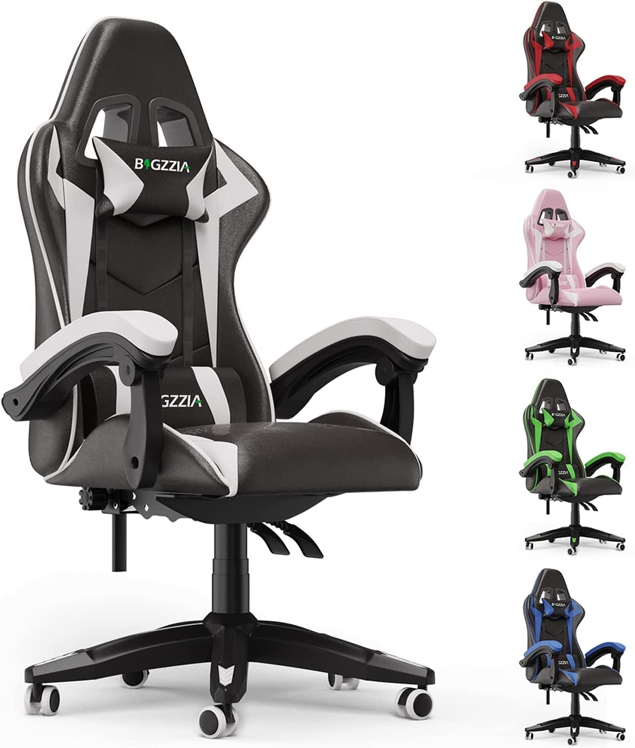 Amazon.com: Bigzzia Gaming Chair Office Chair Reclining High Back ...