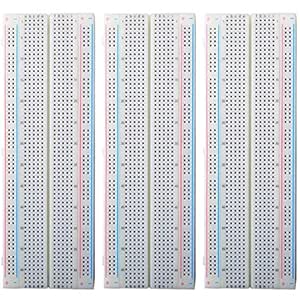 DIYables 3pcs Solderless Breadboard 830 Point Prototype for Arduino, ESP32, ESP8266, Raspberry ...