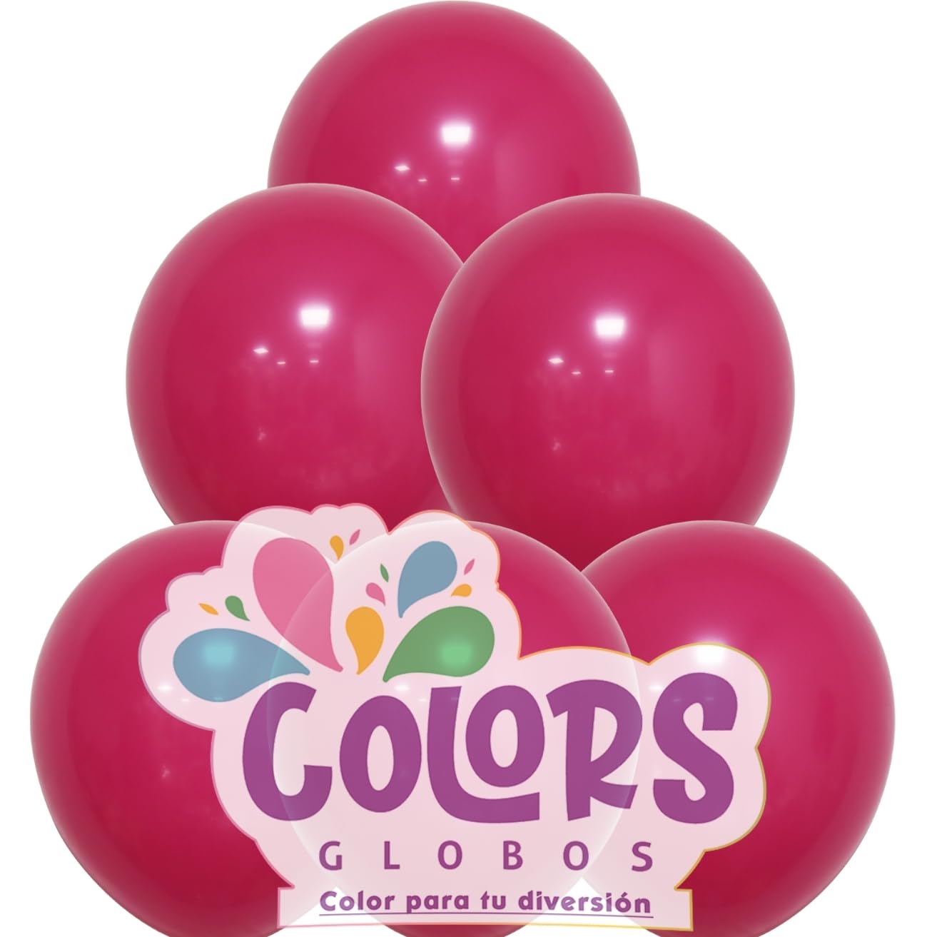 COLORS GLOBOS 12 pulgadas FUCSIA bolsa con 100 piezas COLORES CLÁSICOS ...