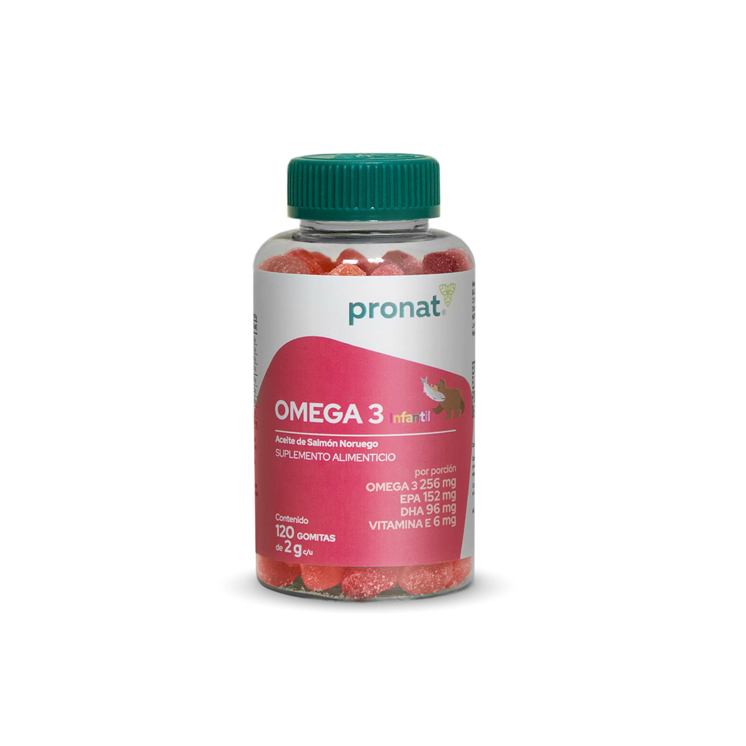 PRONAT | Omega 3 Infantil, Suplemento Alimenticio, 120 Gomitas con 256 ...