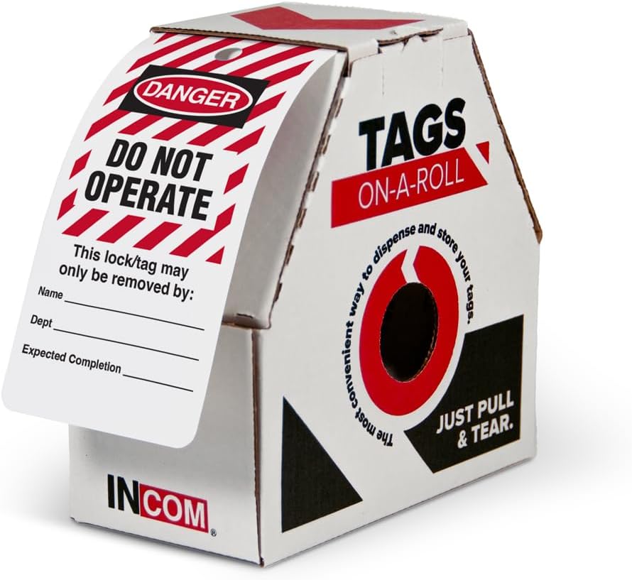 Amazon.com: Harrier Hardware Lockout Tagout Tags, 3 x 5.5-inch, OSHA ...