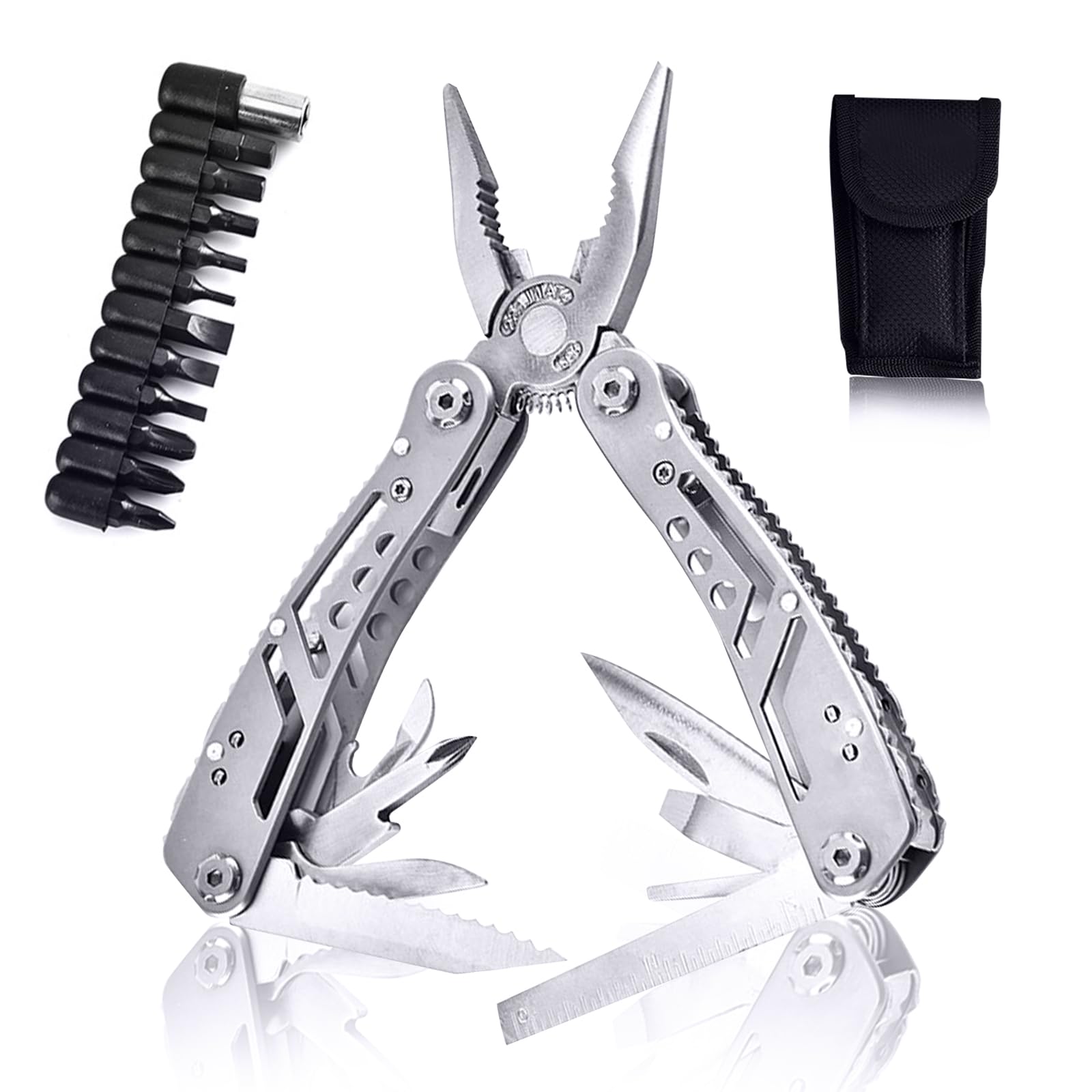 24-in-1 Multitool，Stainless Steel Multi tool with Pocket Knife ...