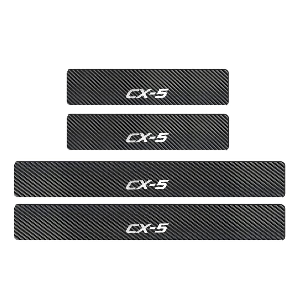 Amazon | 【BOYOUS最新型】マツダ CX-5 KE系 KF系 専用 スカーボン調の革 スカッフプレート・サイドステップ 金箔ホットプレスロゴ 車用内装パーツ 防キズ 防汚れ 4点 ...
