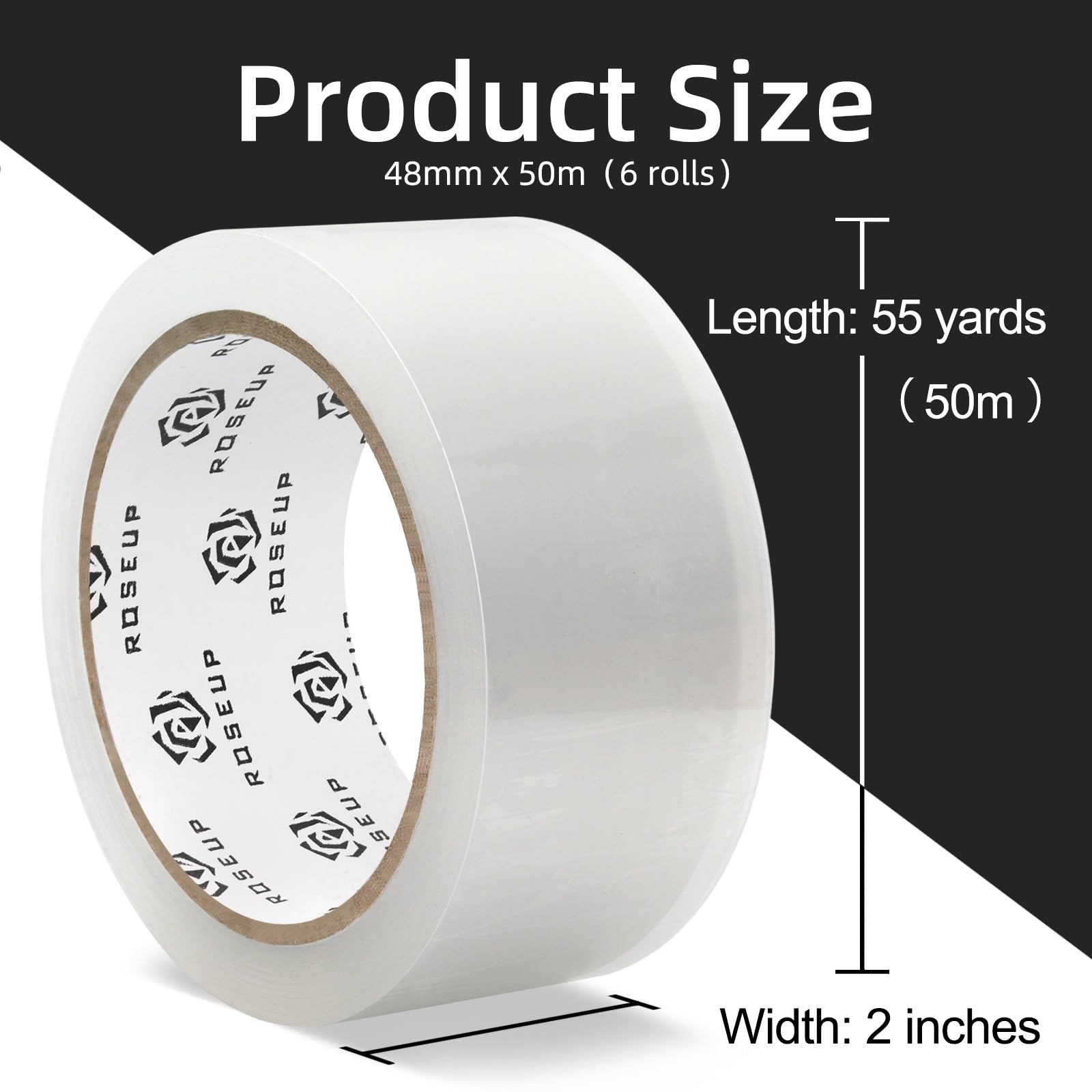 Snapklik.com : 6 Rolls Clear Packing Tape, Heavy Duty Packaging Tape ...