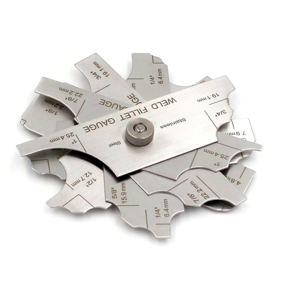 Snapklik.com : 7pcs Weld Fillet Gauge Set Leg Length & Throat Size ...