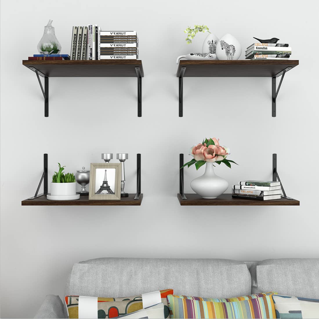 Deep Floating Shelves for Wall 4 Sets, 12 Inch Deep Floating Wall ...