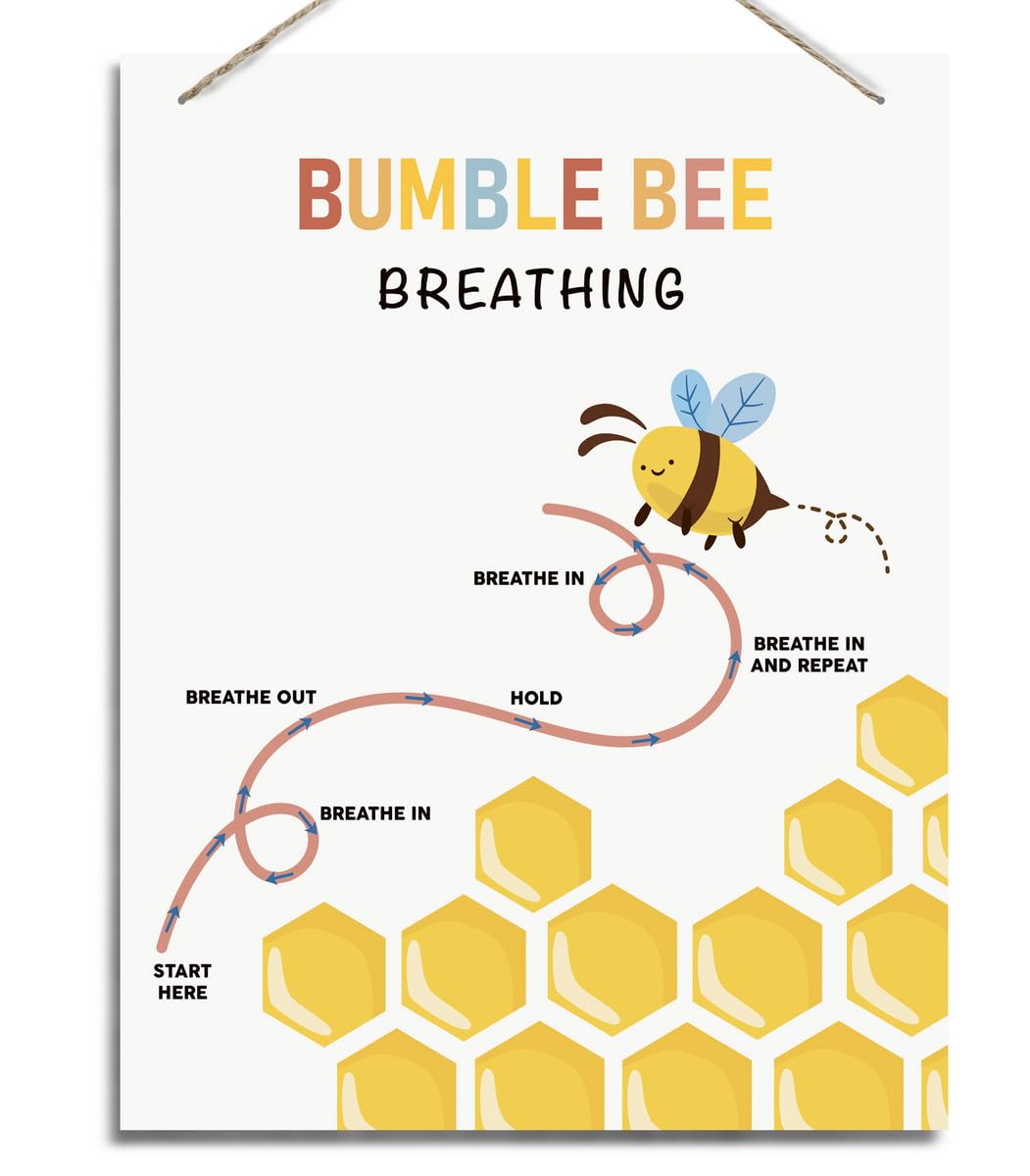 Amazon.com: Therapy Decor, Therapy Office Decor, Breathing Sign, Bee ...