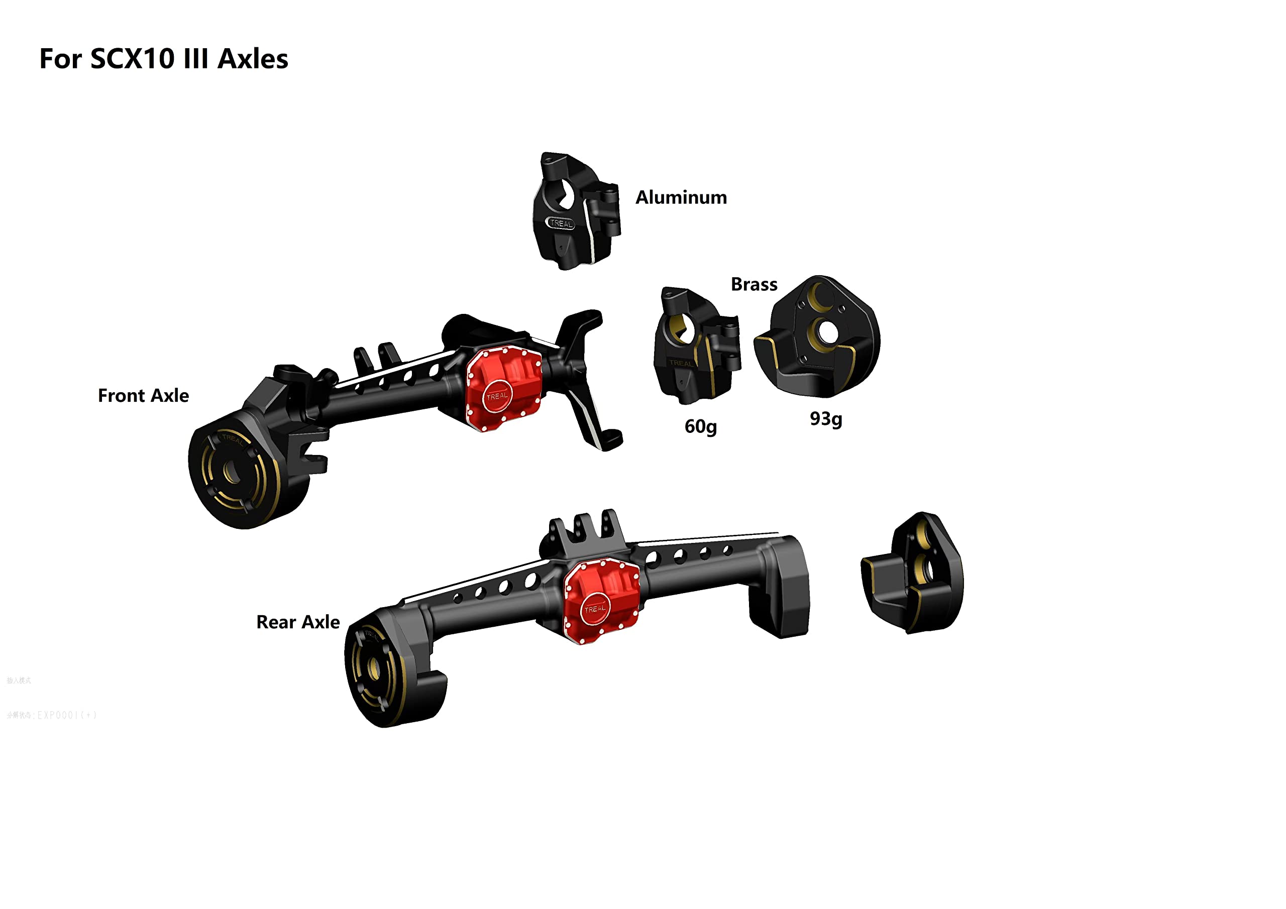 Snapklik.com : Treal Brass Front Inner Portal Covers Steering Knuckles ...