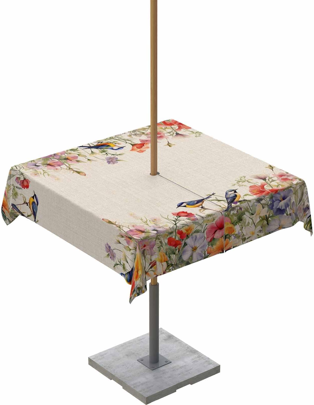 Amazon.com: Herb Plants Botanical Leaves with Flower Outdoor Square ...