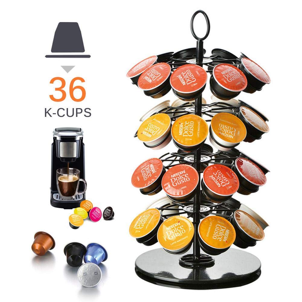 Buy GosCrazy Coffee Holder Rack Carousel, Coffee Pod Rack Storage ...
