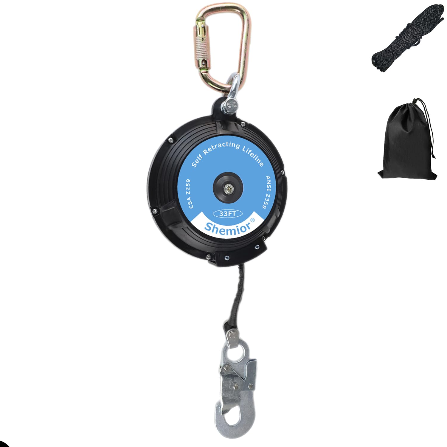 Amazon.com: SHEMIOR 33FT Web Self Retracting Lifeline, No Tangle ...