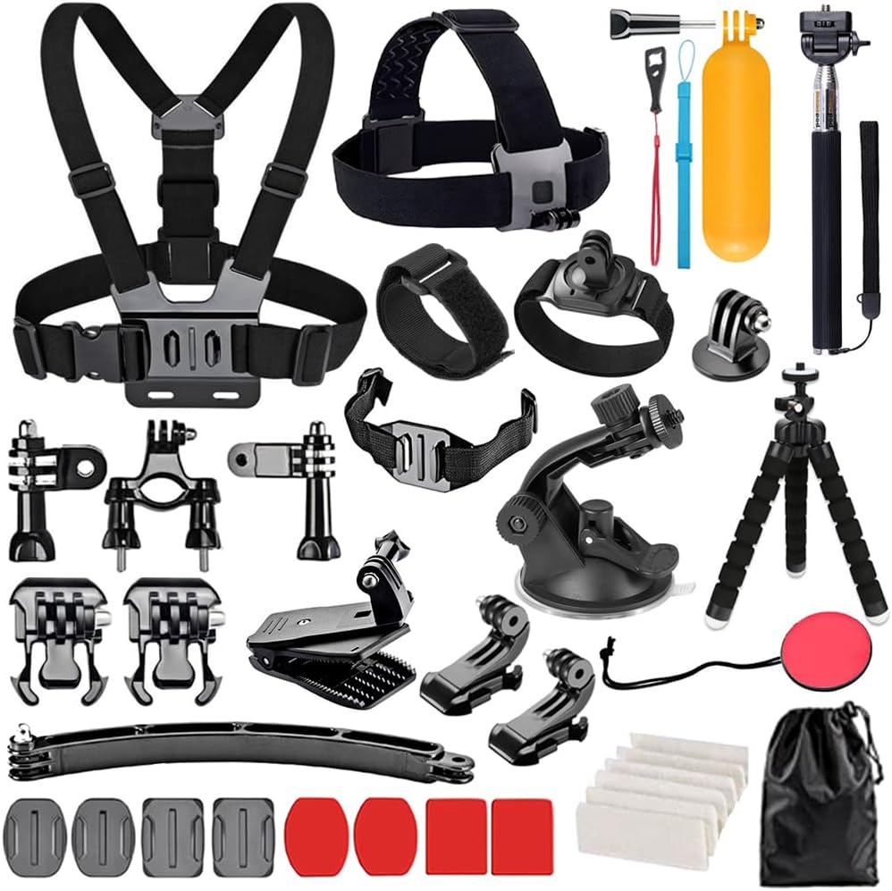 YHTSPORT Action Camera Accessories Kit Set Compatible with GoPro Hero ...