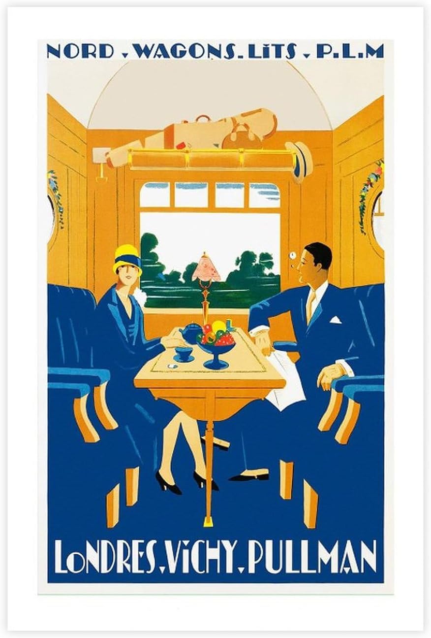 Londres, Vichy, Pullman Wagon Lits Vintage Travel Canvas Art Poster And ...
