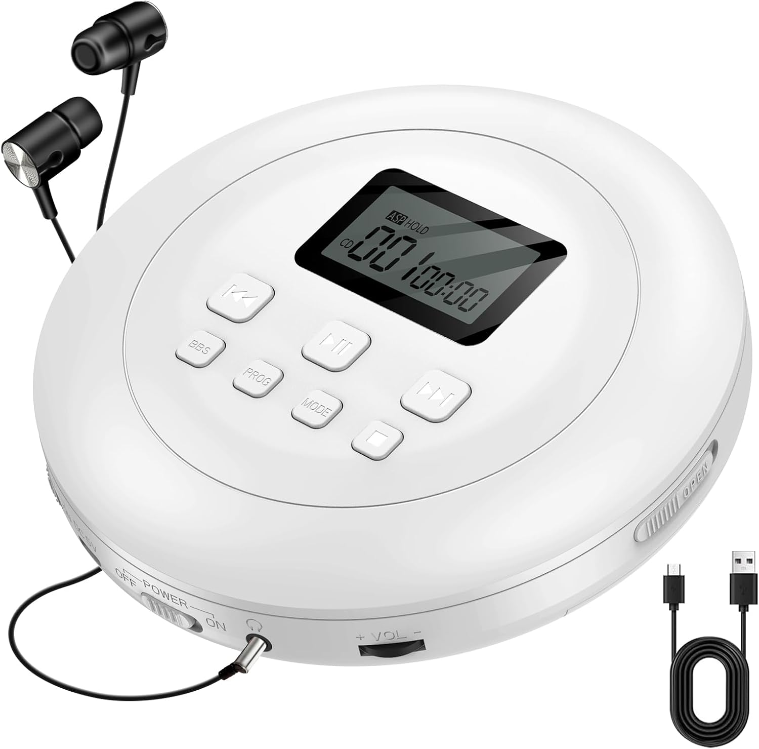Amazon.com: Gueray CD Player Portable CD Walkman Portable CD Player for ...