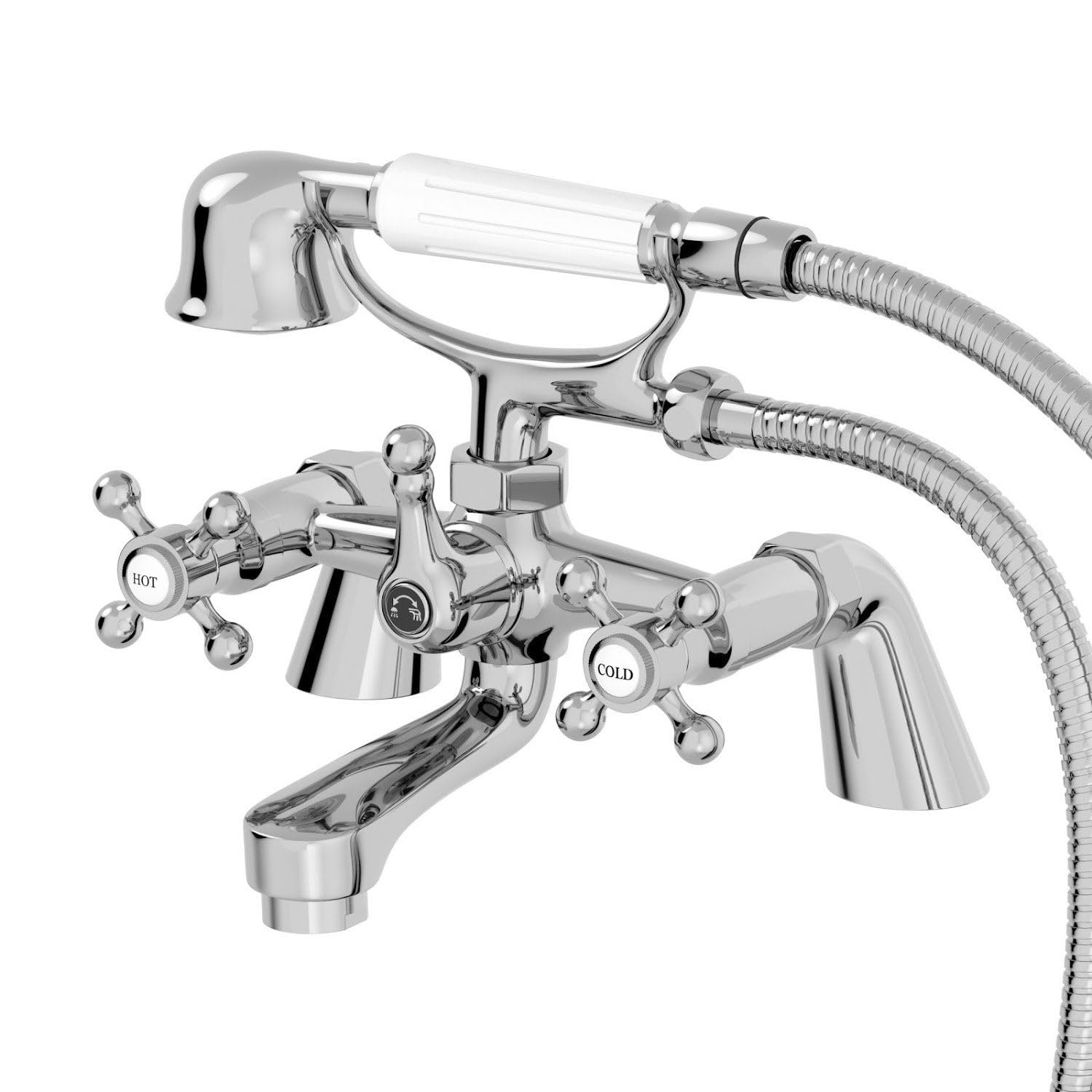 Park Lane® Oxford Bathroom Bath Shower Mixer Tap Handset Hose ...