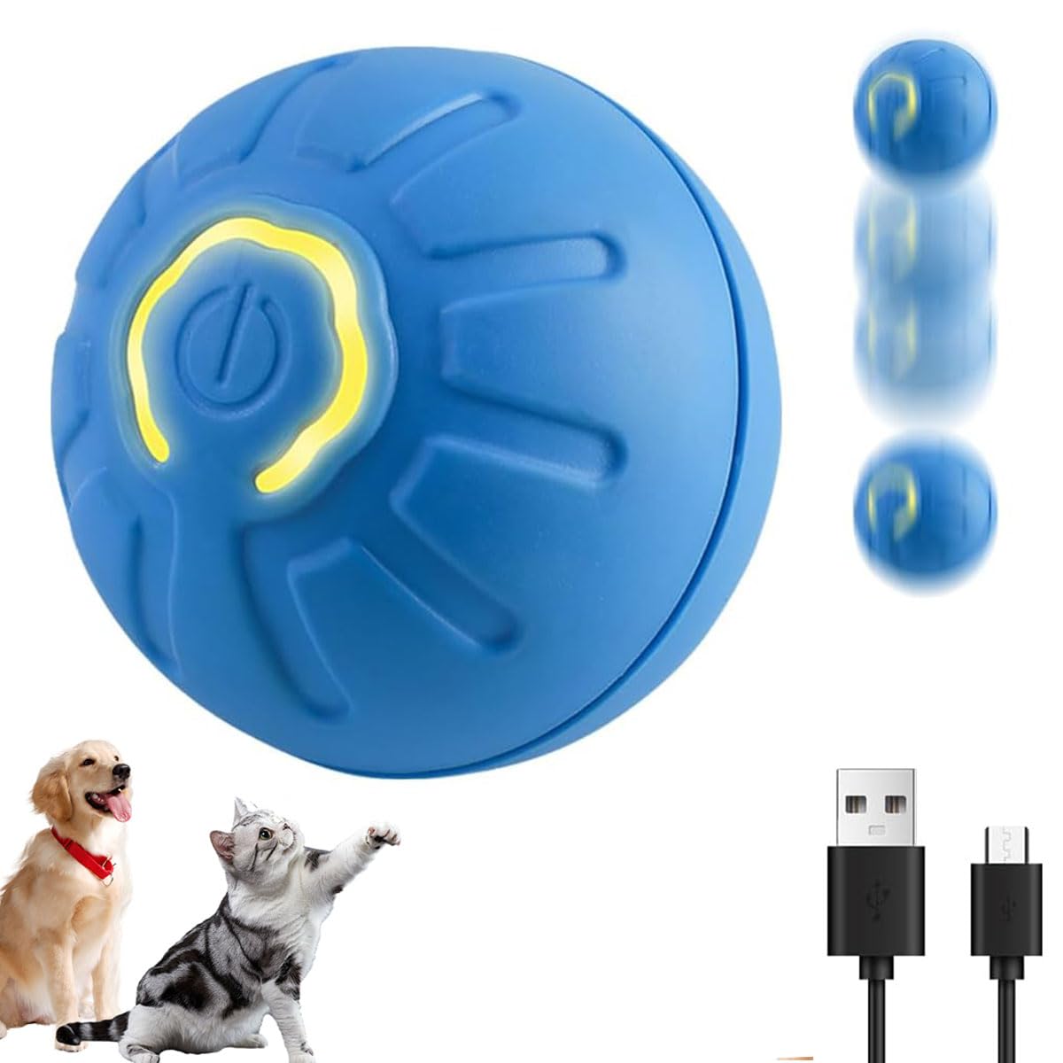 Interactive Dog Toys, Pet Jumping Ball Dog Toys with Smart Wake-up ...