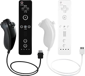 AUFGLO Remote Controller and Nunchuck Compatible With Wii/Wii U ...