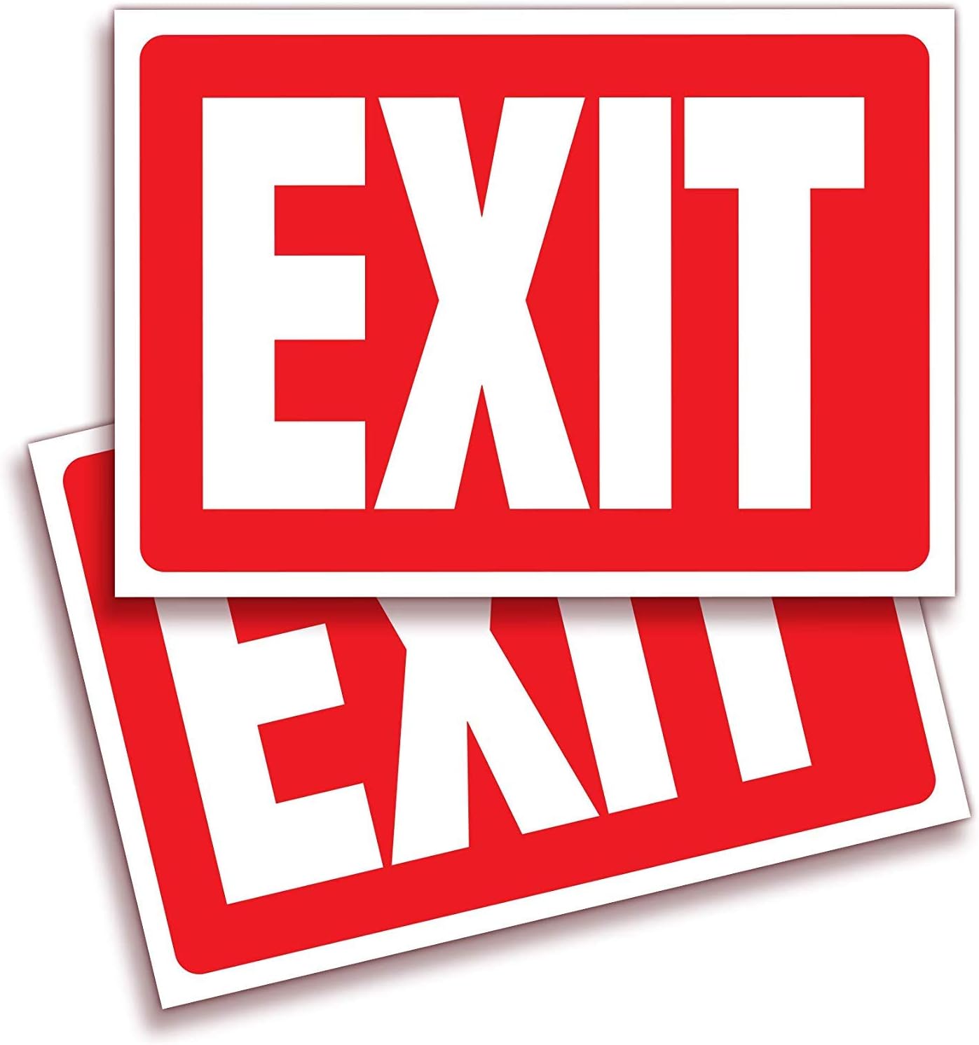 Amazon.com: eSplanade Emergency Exit Sign Sticker Decal - Easy to Mount ...