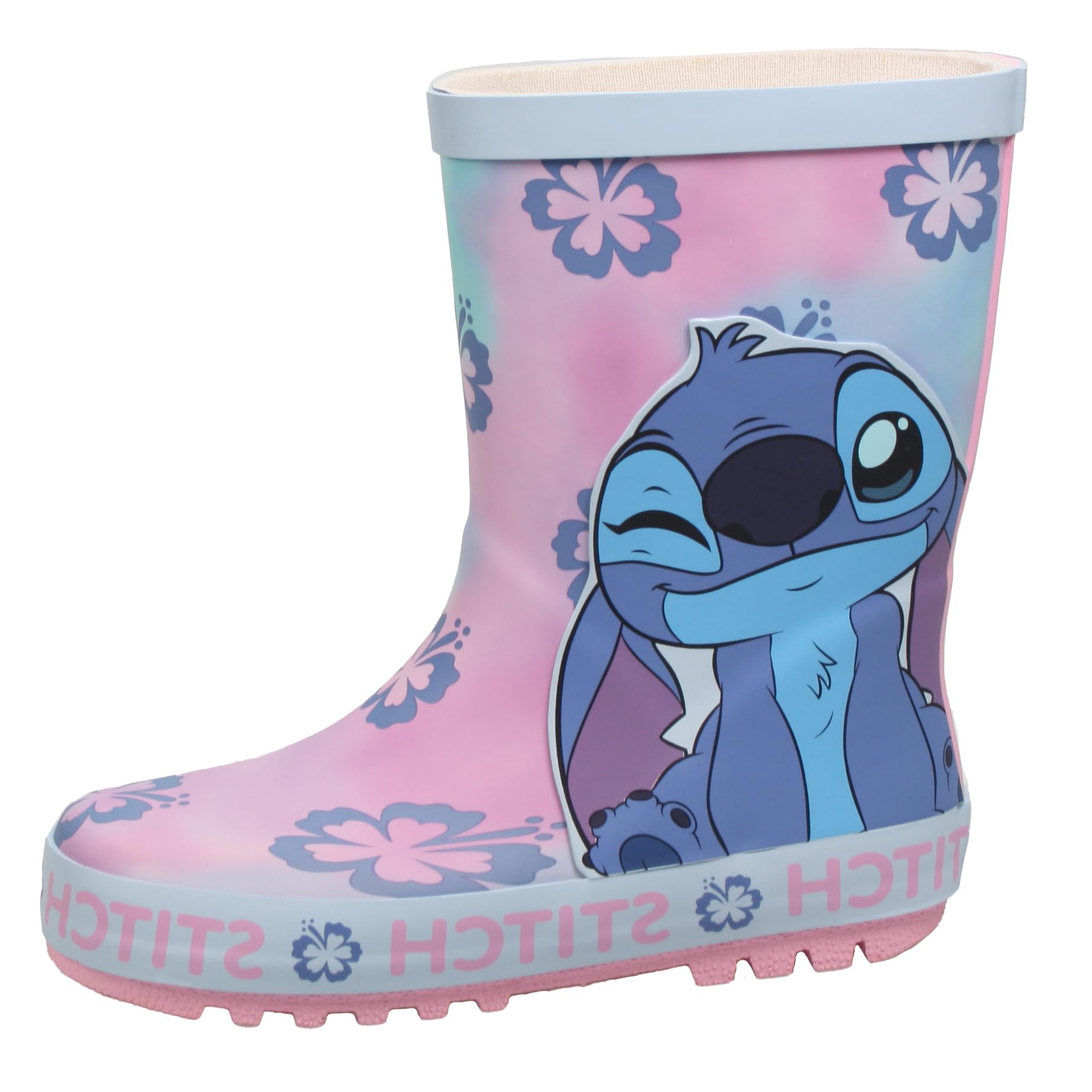 Disney Stitch Kids Wellies Childrens Rubber Wellington Rain Boots Girls ...