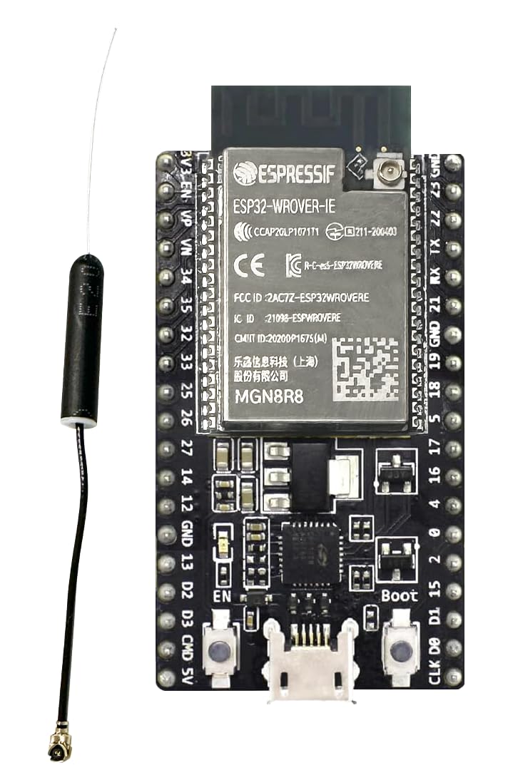 Espressif ESP32-DevKitC-VIE Development Board, ESP32-WROVER-IE, 8MB Flash, 8MB PSRAM, USB ...