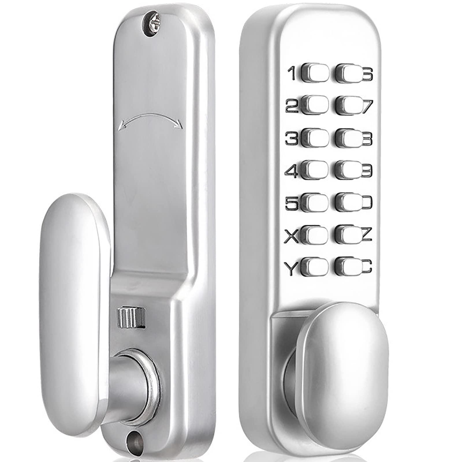 Buy 100% Mechanical Keyless Entry Door Lock with Keypad Door Knob ...