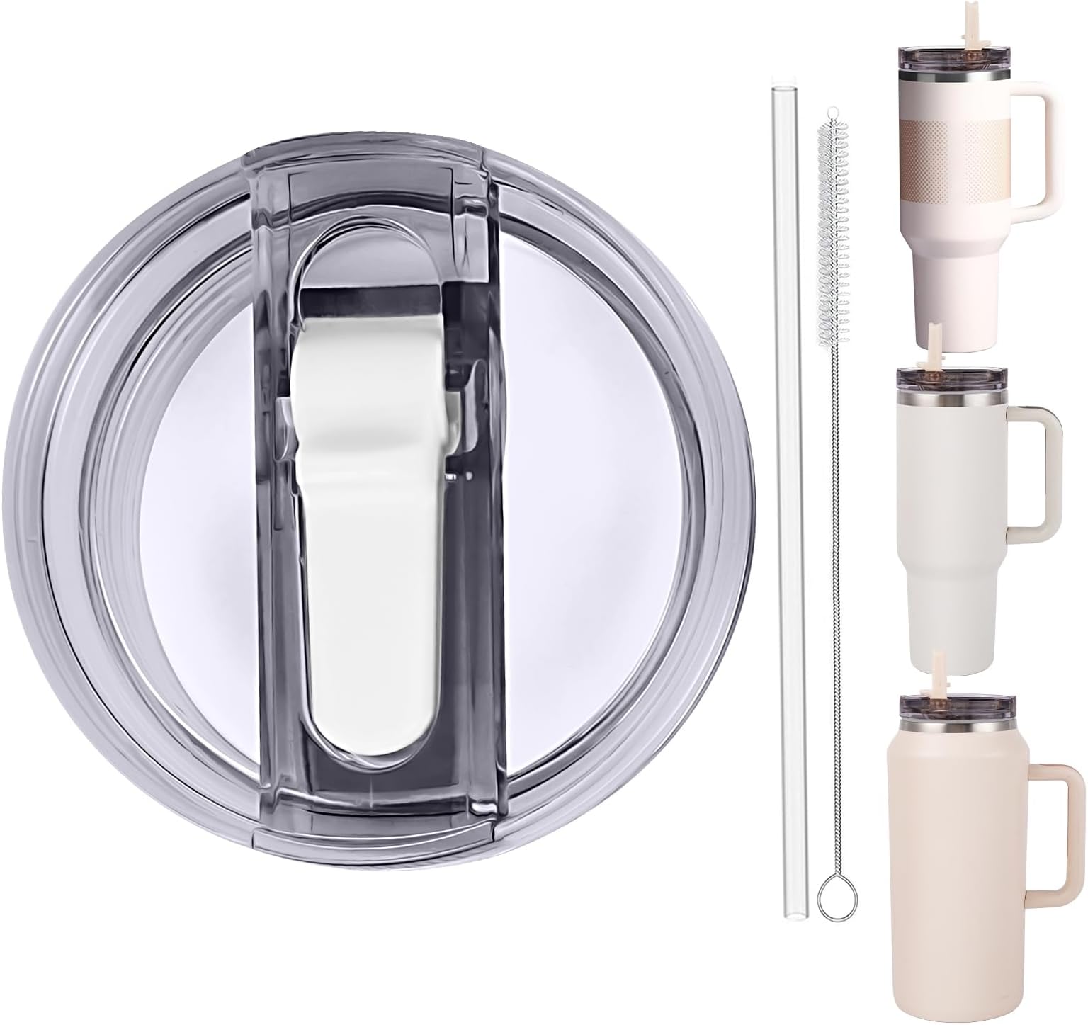 Amazon.com | AIEVE 40oz Detachable Tumbler Flip Straw Lid Compatible ...