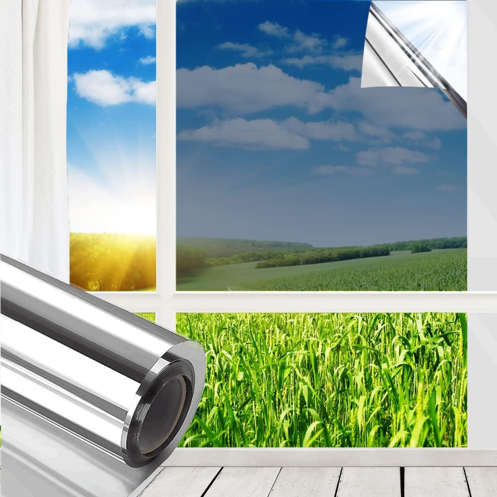 Active Film Mirror, One Way, Solar Control Silver Reflective Window ...