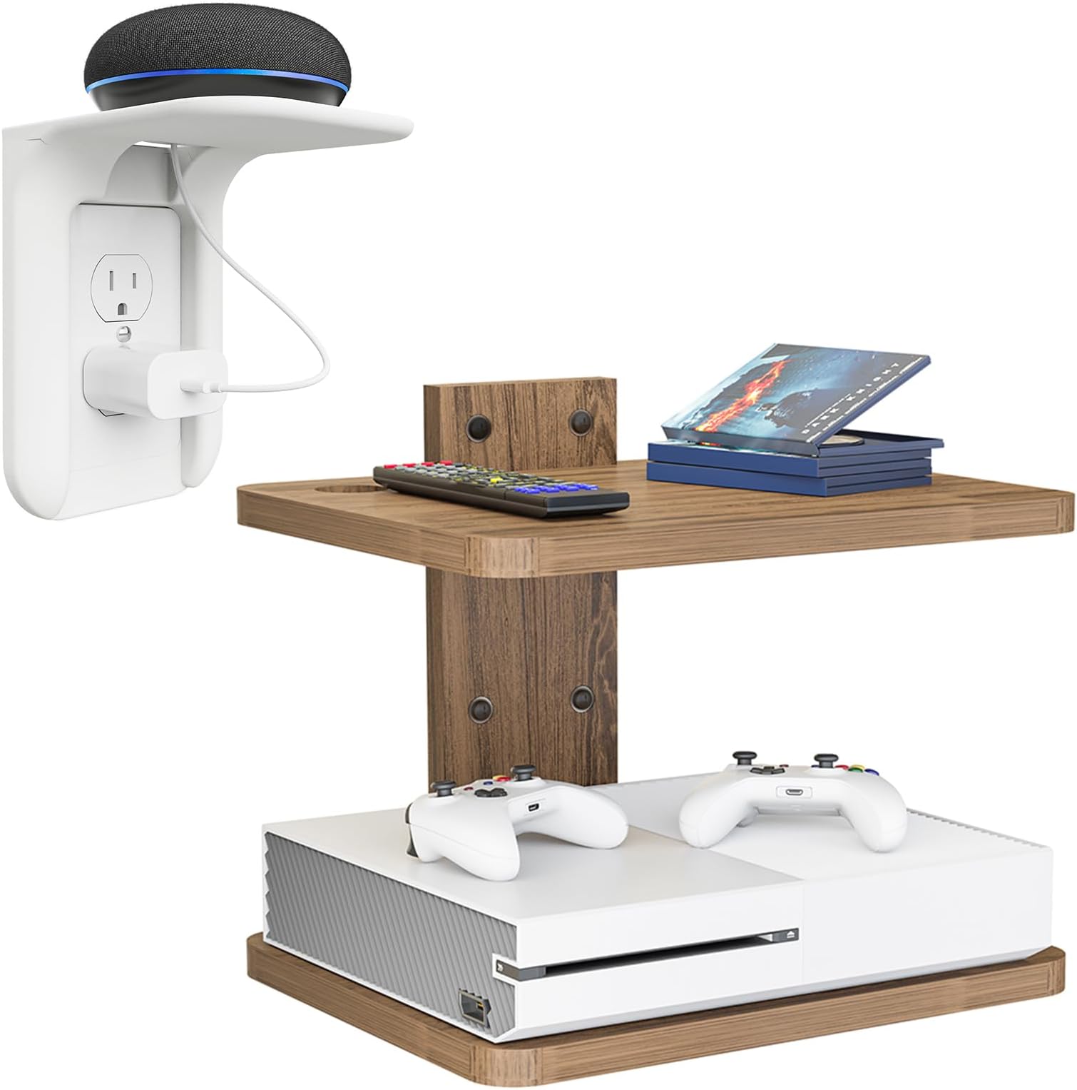 Amazon.com: WALI Outlet Shelf Wall Holder and Floating Entertainment ...