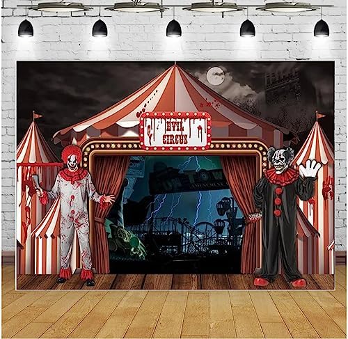 Amazon.com : Horror Circus Photography Backdrop Halloween Party Decor ...
