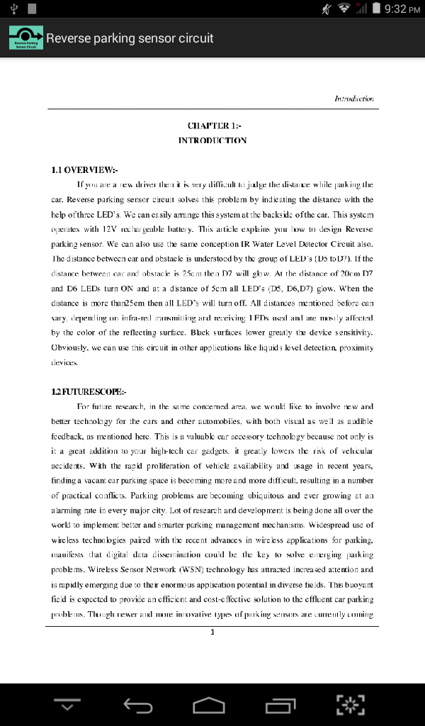 Reverse parking sensor circuit - App on Amazon Appstore